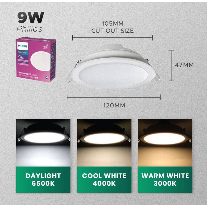 PHILIPS MESON Recessed Downlight 4" 5" 6" 8" 9W 13W 17W 24W LED Ceiling ...