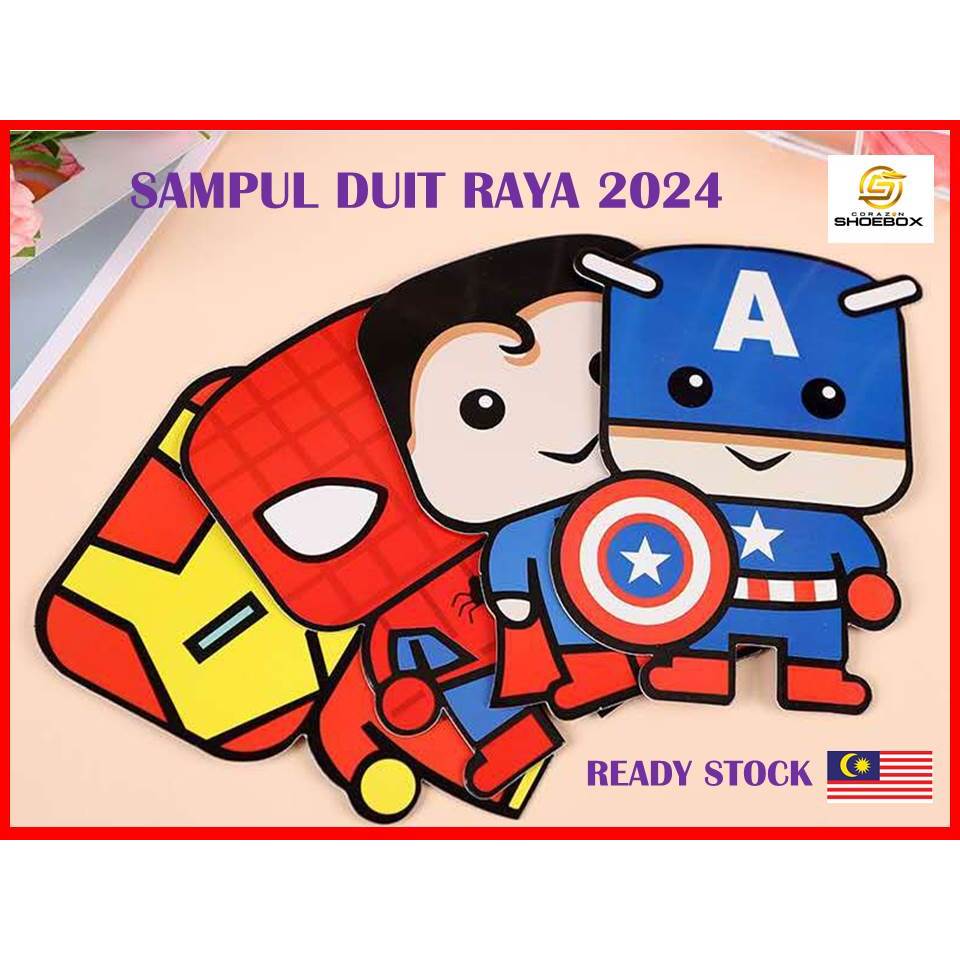 Ready Stock Malaysia Sampul Duit Raya Superhero 2024 | Shopee Malaysia