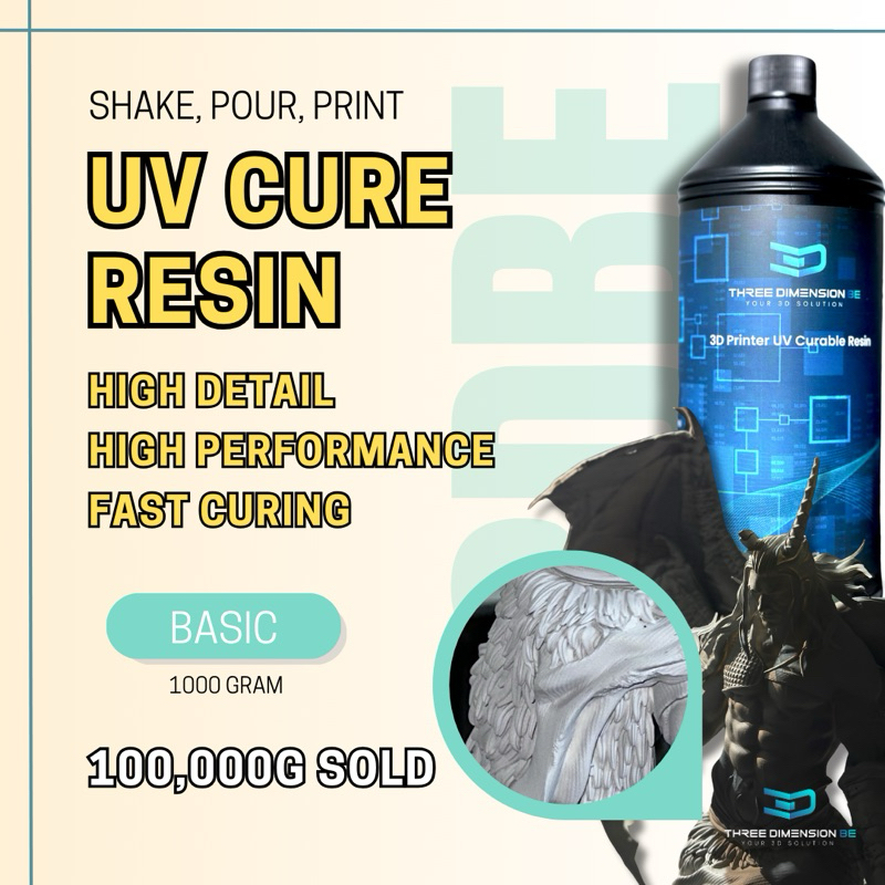High Detail 3D Print Resin - Rapid Prototype Basic Resin - 1000 gram ...