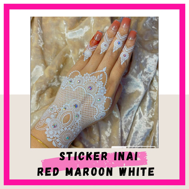 STICKER INAI BATCH 3.0 stiker inai nikah pengantin tunang bridemaids ...