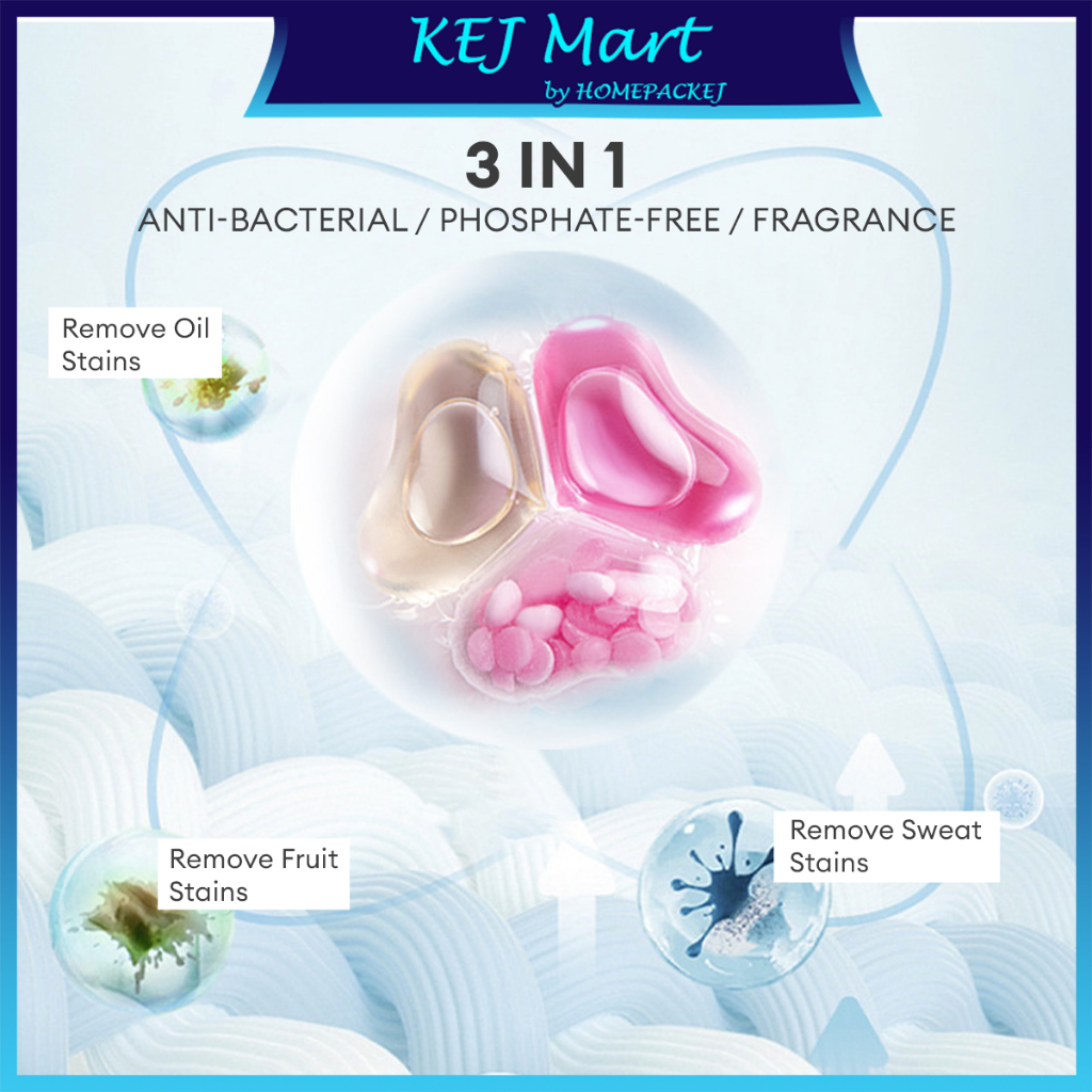 3in1 One pc Laundry capsule Laundry Bead Ball Laundry gel Detergent ...