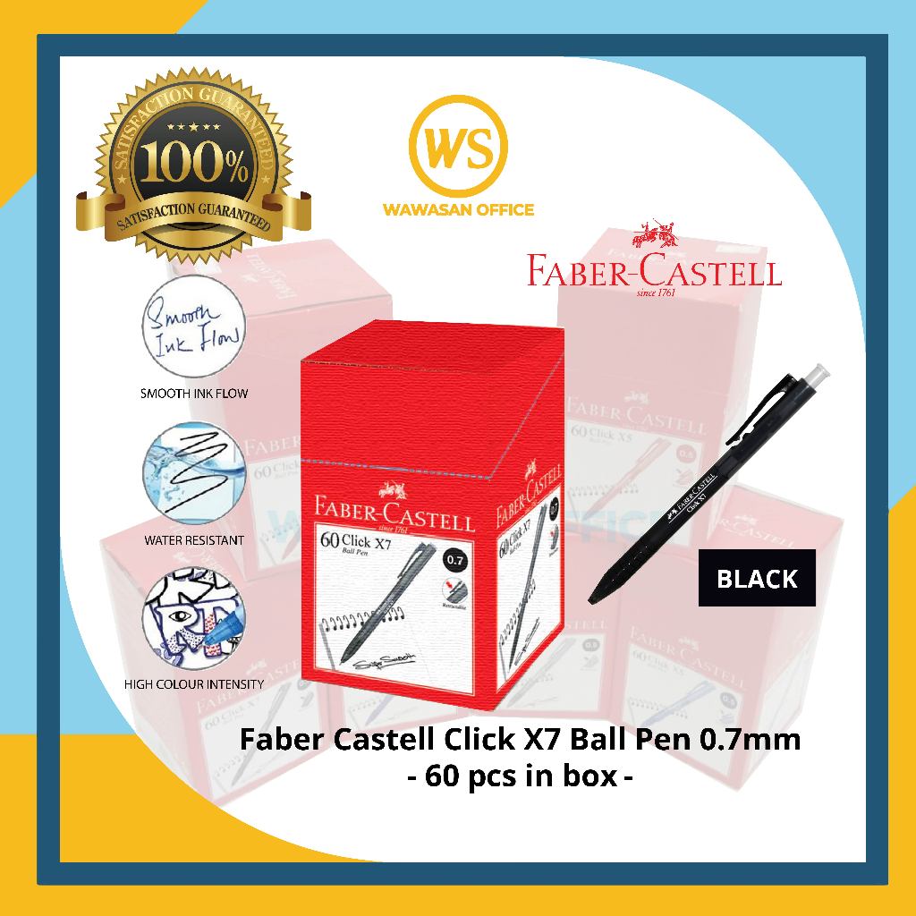 Faber Castell Click X5 X7 1 Box / 0.5mm 0.7mm Ball Pen / Faber Castell Pen / Ballpoint Pen ( Box ...