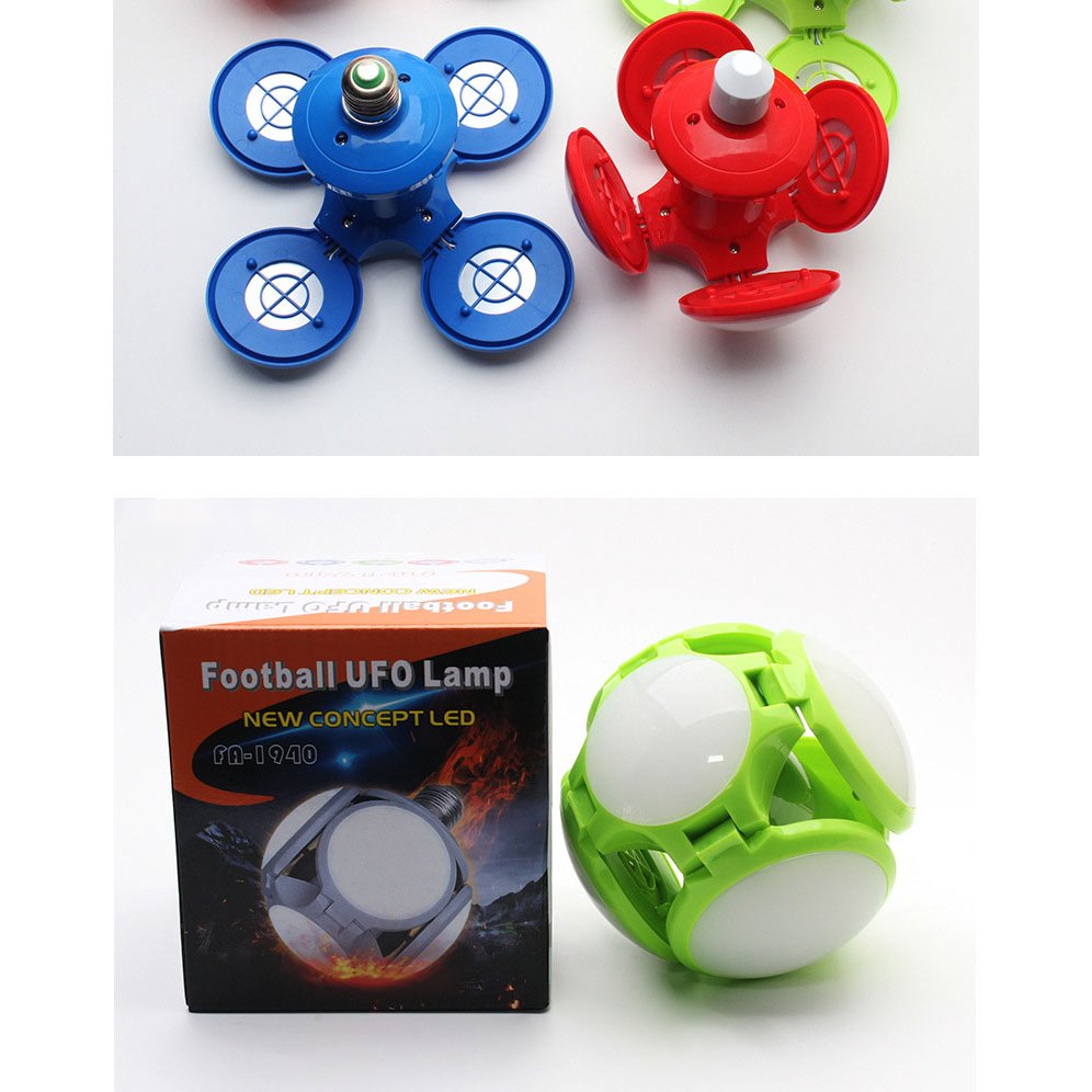 UFO Football LED Bulb Ceiling Light 2400LM Deformable Lamp 6500K ...