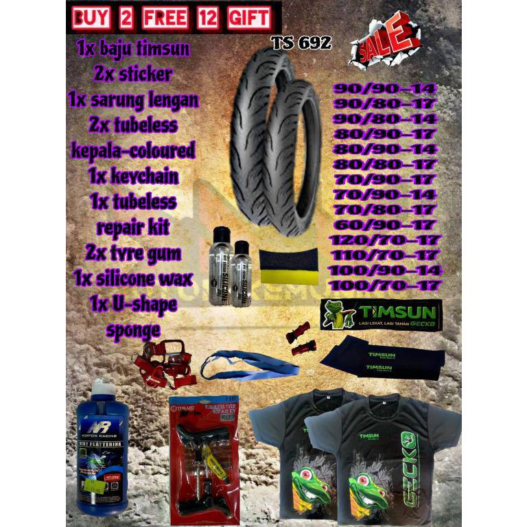 🔥FREE SHIPPING🔥TIMSUN TYRES TS692 70/90 80/80 80/90 90/80 100/70 110/70 ...
