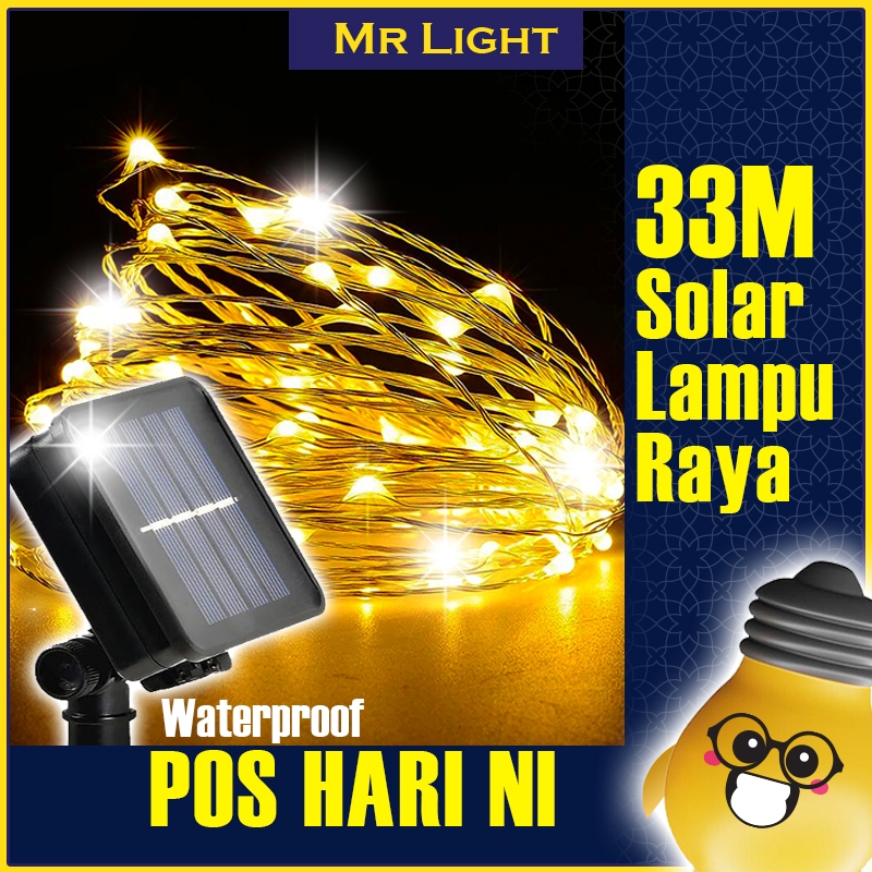 2025 LED Lampu Raya Solar Viral Outdoor Waterproof Fairy Color Light ...