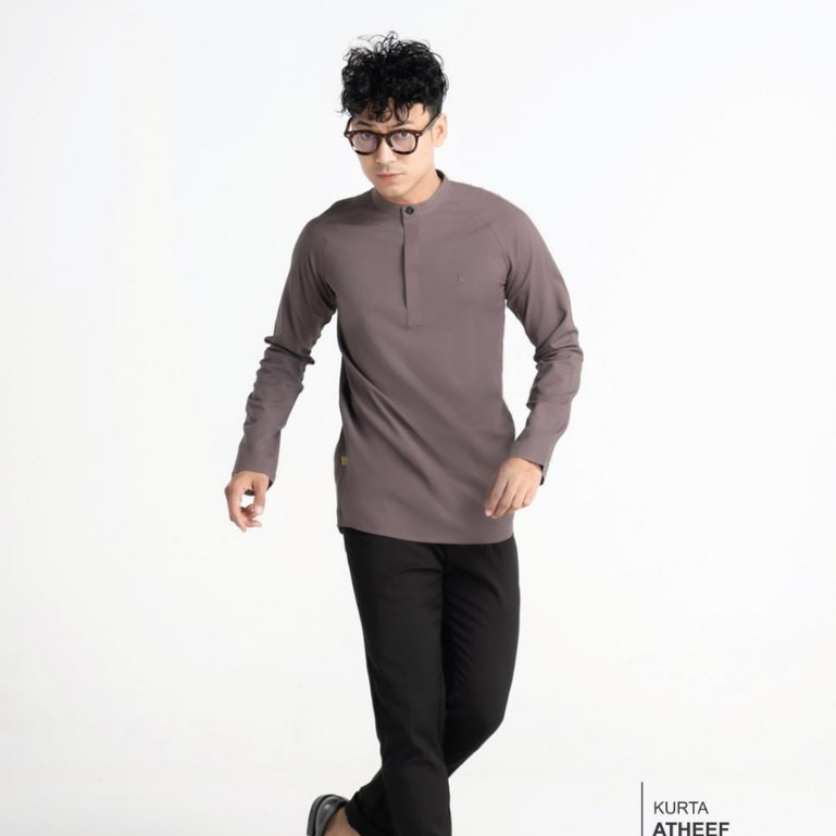 KURTA ATHEEF ( DARK GREY ) ELRAH | Shopee Malaysia