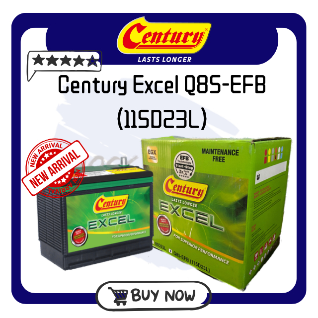 Q85/115D23L Century Excel EFB Car Battery start stop battery | Shopee Malaysia