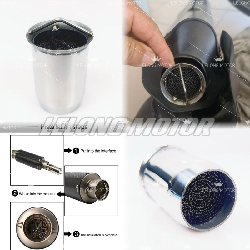 51mm Motorcycle Exhaust Muffler Adjustable DB Killer Silencer Noise ...