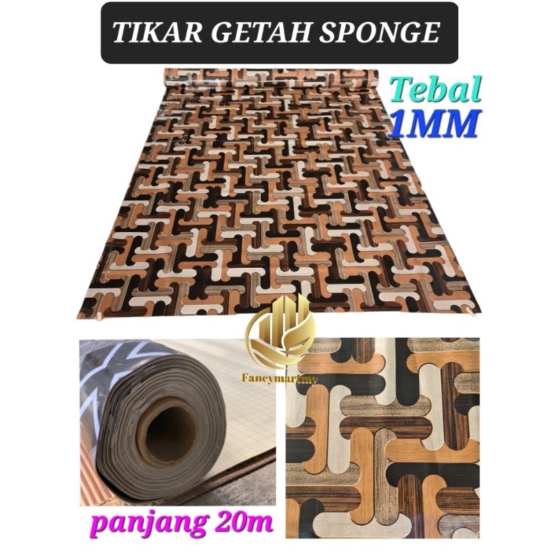 ️1MM Tebal * 20 Meter Tikar Getah Sponge / Span / Rubber Mat / PVC ...