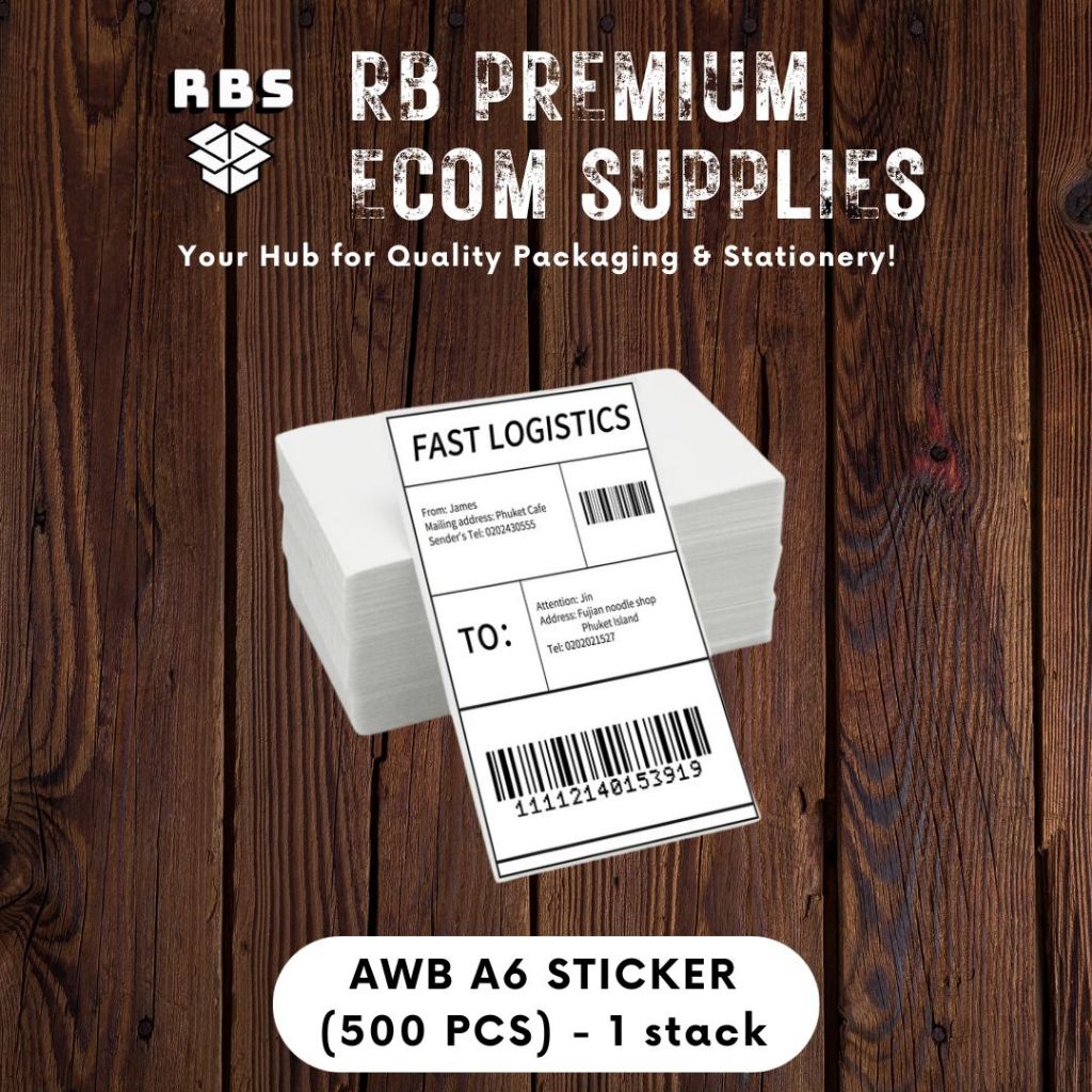 500pcs Roll Thermal Sticker A6 Paper Roll Fold Stack Airway Bill ...