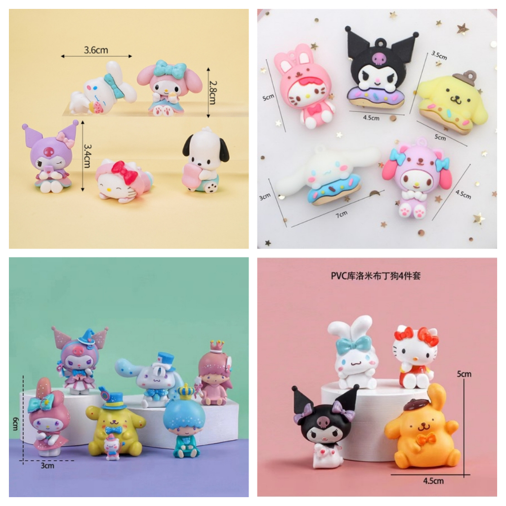 [Ready Stock] 5pcs set Pacha pochacco Dog Melody Kuromi Doll Baking ...