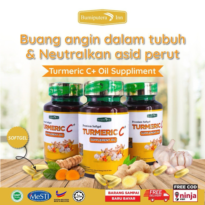 [Free Shipping] Turmeric C+ Supplement Oil Untuk Gastrik GERD & Angin ...