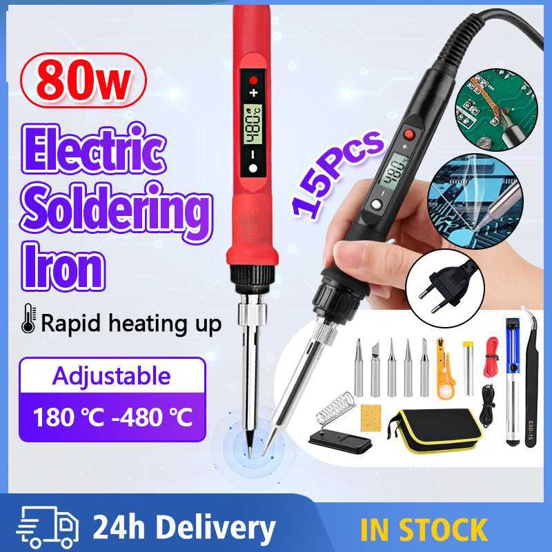 💥15-in-1 Soldering Iron Set 220V Electric Solder Iron Set Display ...