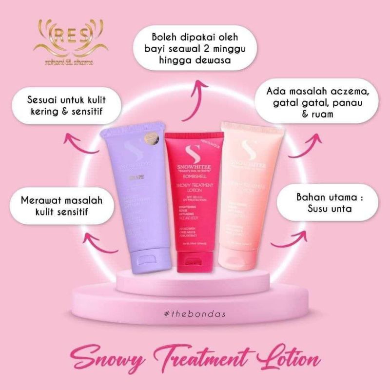 FREE GIFT + SNOWHITEE Snowy Treatment Lotion Losyen Susu Unta Treatment ...