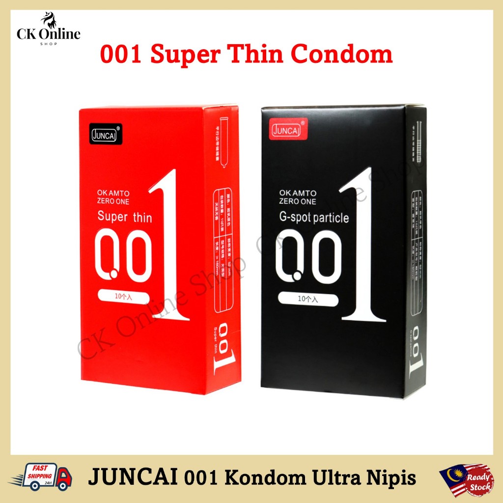 001 Super Thin Condom 001 Comdom Nipis Kondom duri 001 smooth spike condom 10pcs Box超薄安全套狼牙套 ...
