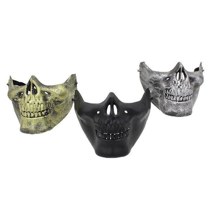 MSIA Ready Stock/ Halloween Half Horror Skull Mask Cosplay Costume ...