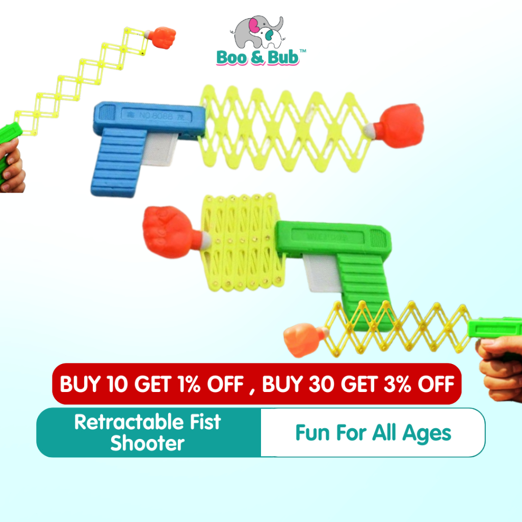 🐘Boo&Bub🐘 Retractable Fist Shooter | Classic Trick Toy Gun Funny Child ...