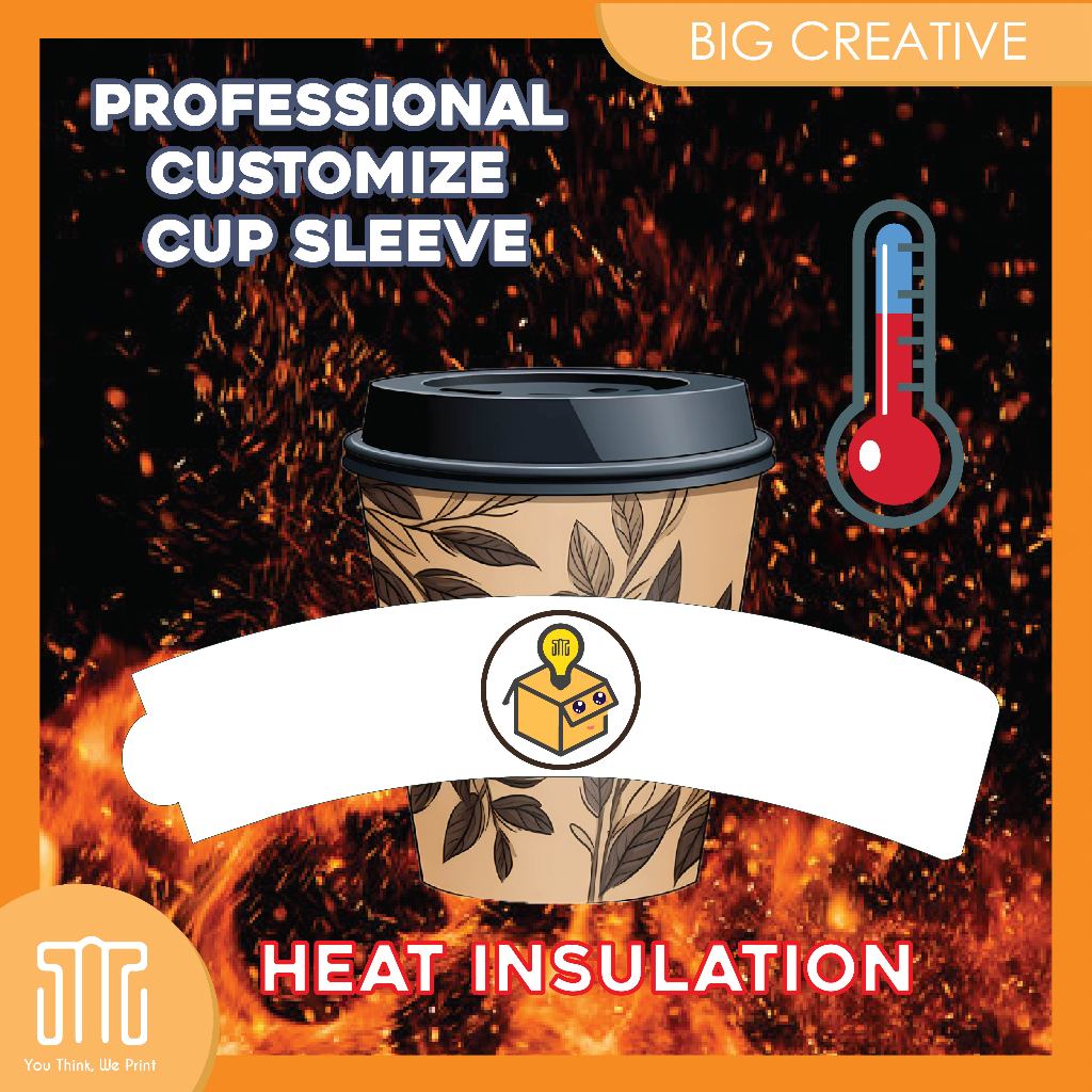 Custom Coffee Cup Sleeve Print Own Logo Pelapik Cawan Kopi Heat ...