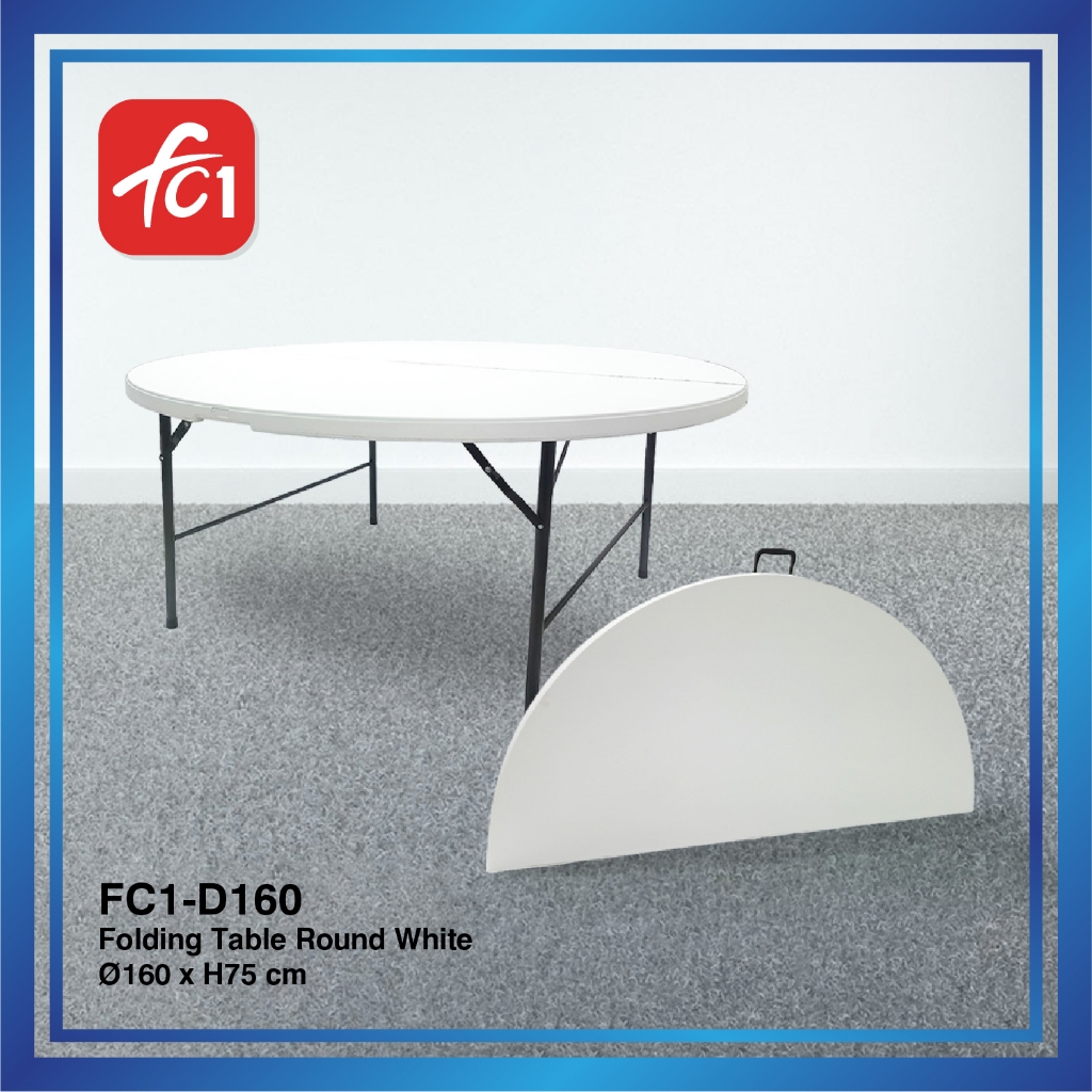 FC1 4/5 ft Round Fold Half Table / Banquet Table / Folding Portable ...