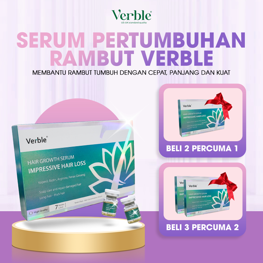 VERBLE HAIR Growth Serum stimulates new growth, reduces hair fall ...