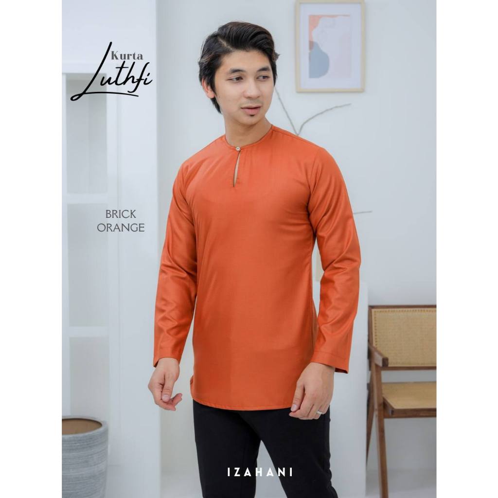 BRICK ORANGE/ORANGE BATA HOT COLOUR RAYA 2024, BAJU MELAYU, KURTA ...