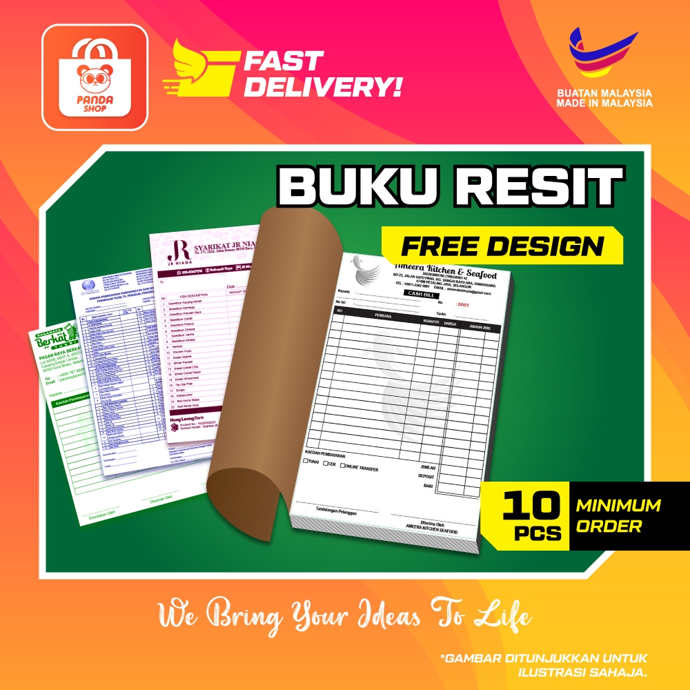 BUKU RESIT CUSTOM 2PLY 50 PAGES | A5 SIZE 145MM X 210M | MINIMUM 10 ...