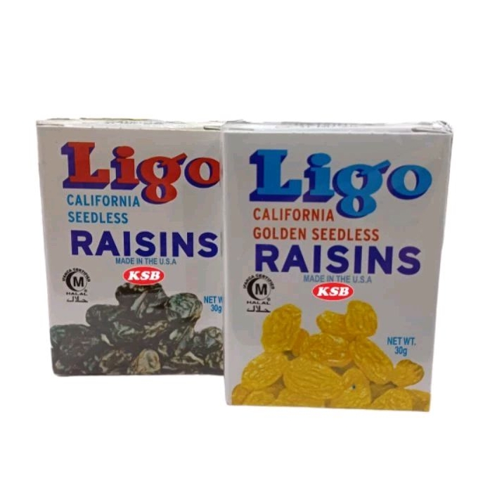 LIGO CALIFORNIA SEEDLESS & GOLDEN SEEDLESS RAISIN 30G | Shopee Malaysia