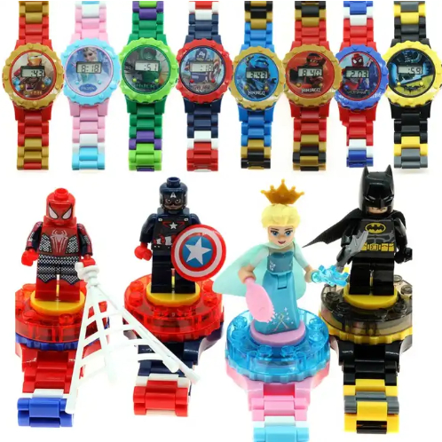 Jam Tangan Lego Budak Boleh Pusing Buat Hadiah Building Blocks Rotating ...