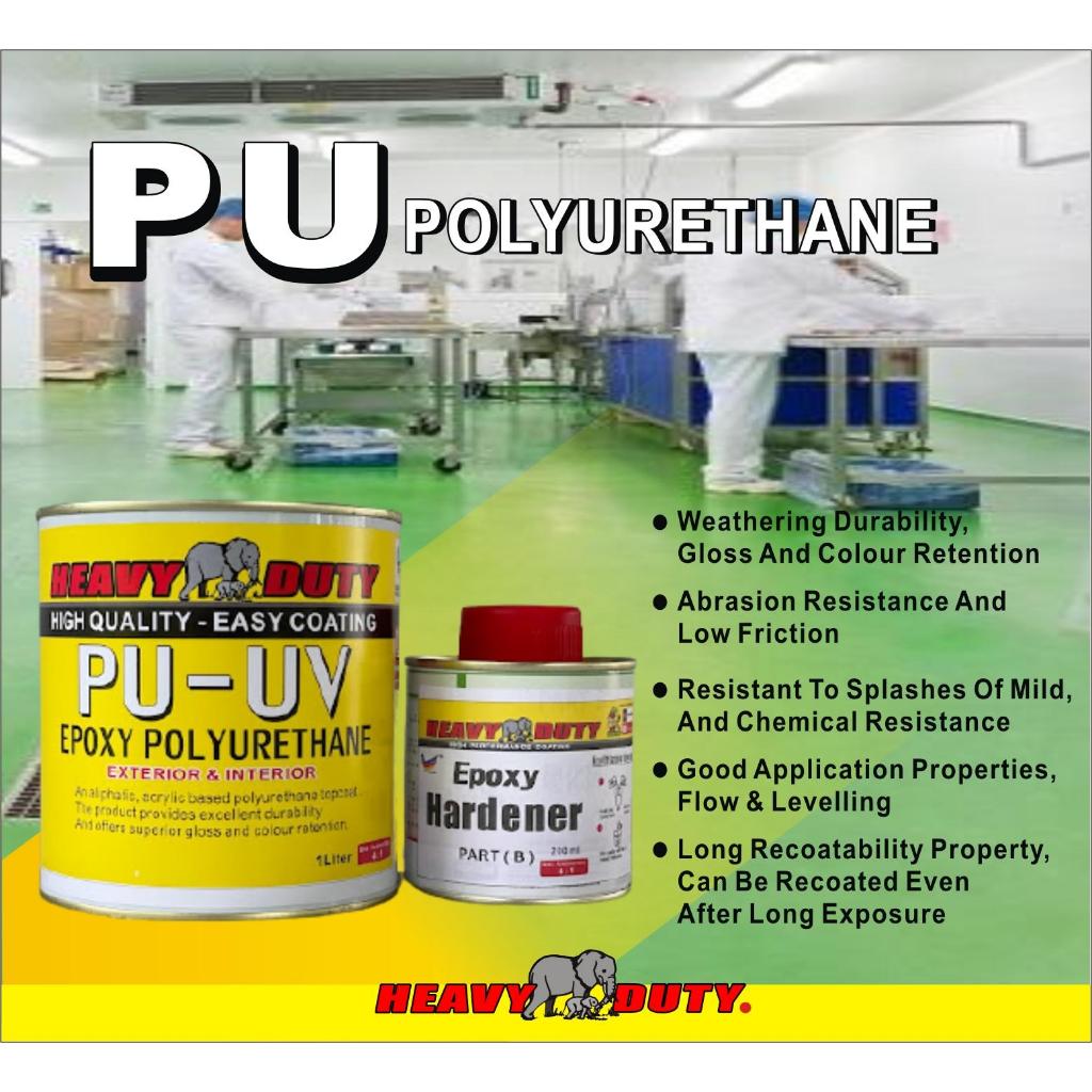 1L PU Polyurethane PU Recoatable Finish ( HEAVY DUTY PU Gloss ) Epoxy ...
