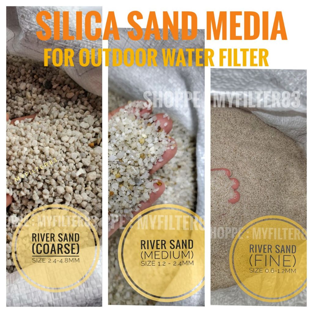 SILICA SAND OUTDOOR WATER FILTER / HIGH QUALITY RIVER SAND | Shopee ...