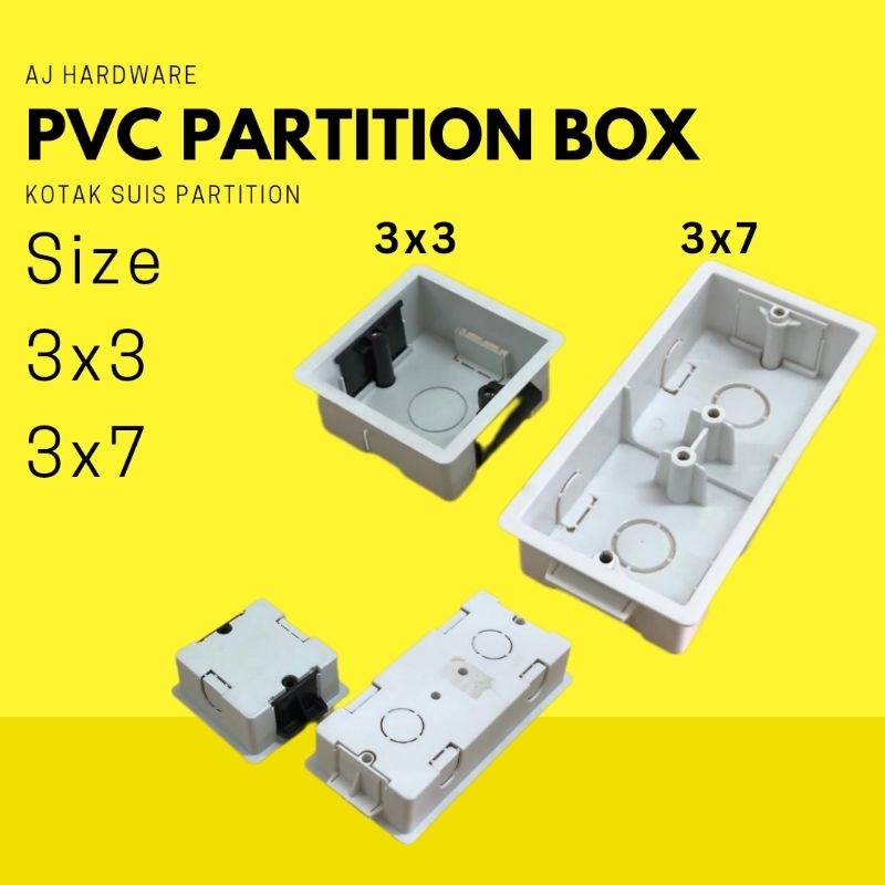 PVC Partition Box / Kotak Suis / Switch Box Board 3x3 3x7 | Shopee Malaysia