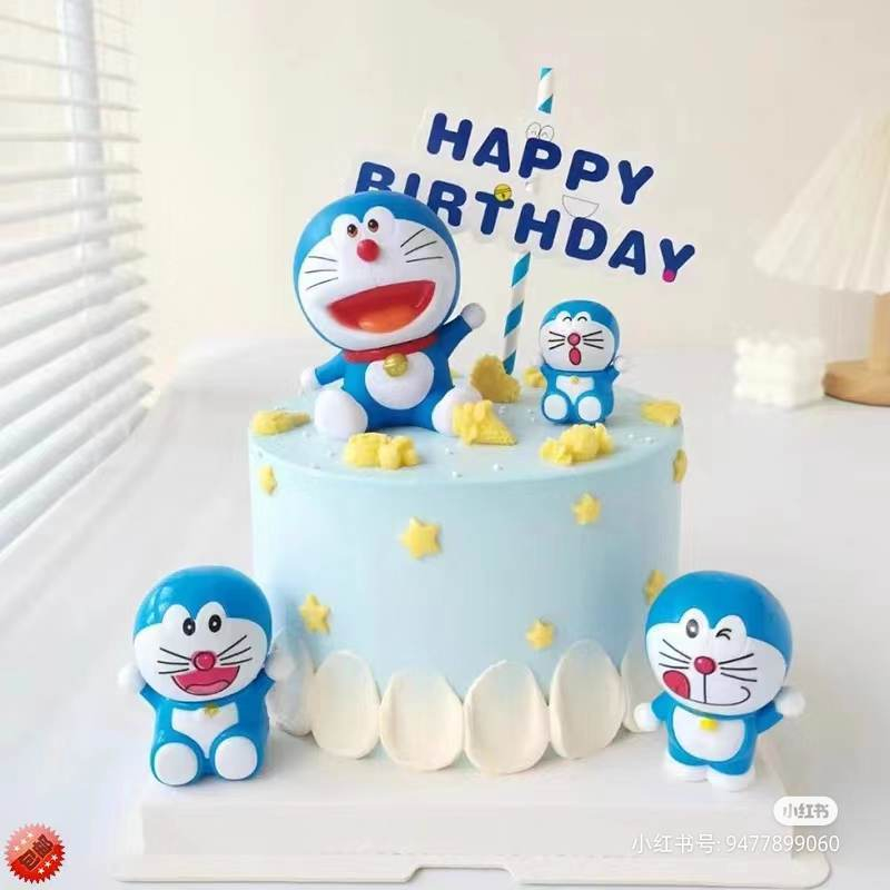Doraemon Theme Birthday Cake Topper Decoration | Shopee Malaysia