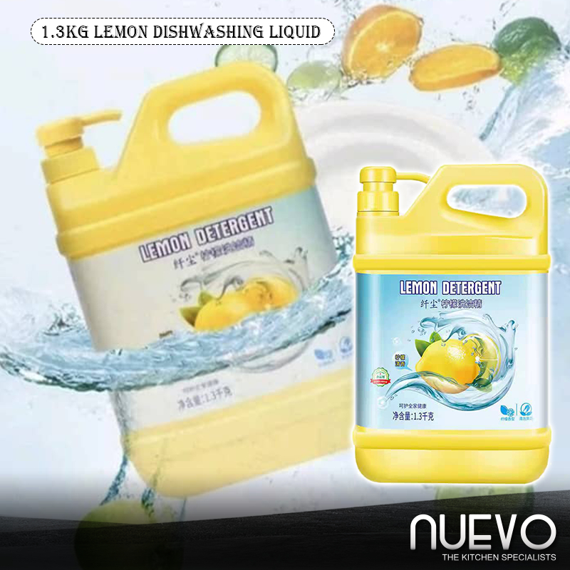 New - 1.3kg Lemon Fragrance Detergent Dishwashing Liquid Powerful ...