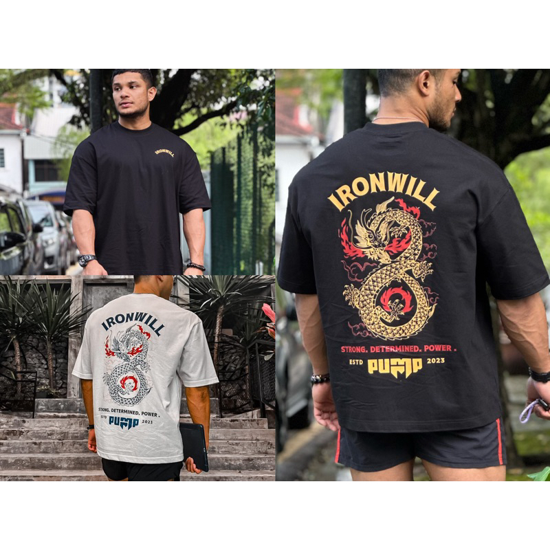 IRONWILL Dragon X PUMP FITNESS Oversize Tee | Shopee Malaysia