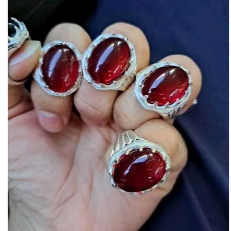 cincin batu merah delima | Shopee Malaysia