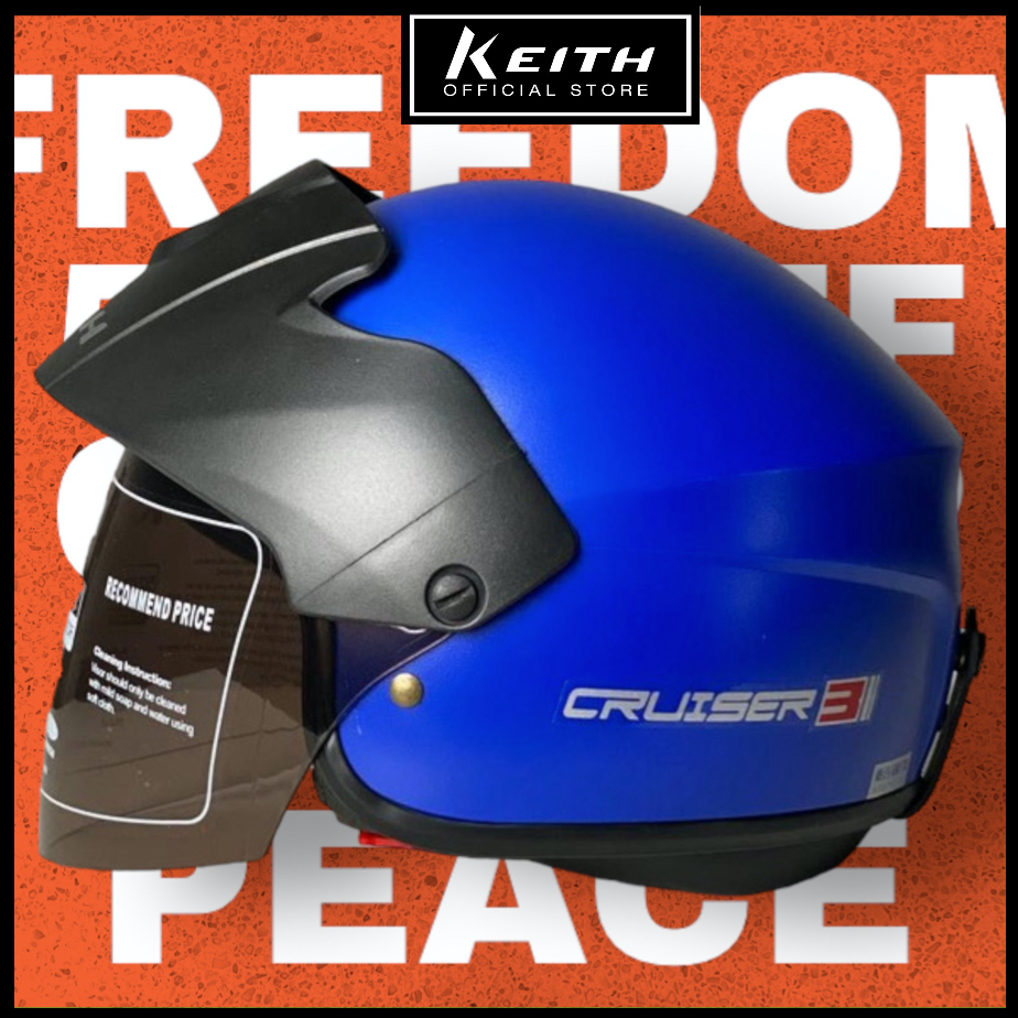 KEITH Cruiser V3 Helmet - Blue | Shopee Malaysia