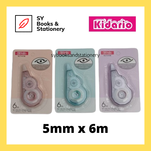 KIDARIO Correction Tape 5mm x 6m - 1 piece | Shopee Malaysia