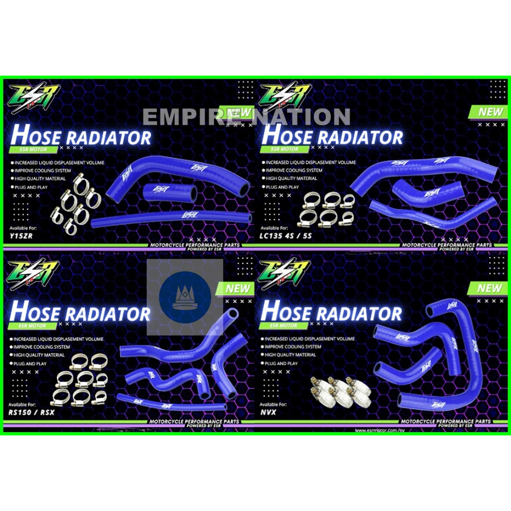 ESR MOTOR RADIATOR HOSE PIPE Y15ZR LC135 RS150 RSX NVX 100% ORIGINAL ...