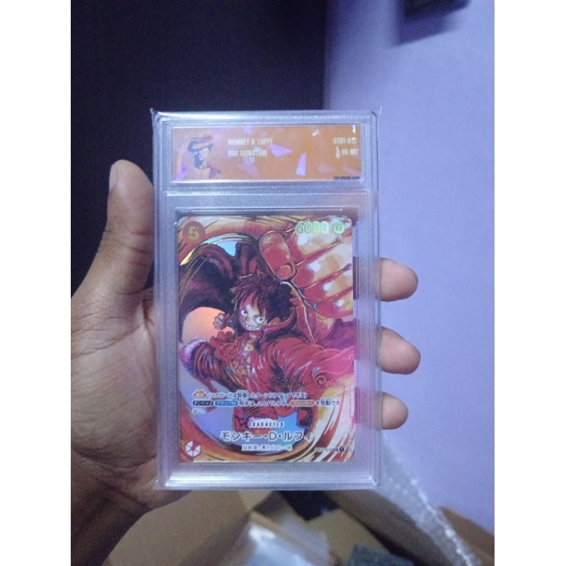 Custom slab set for Luffy ST01 012 oda sign gred SS+ one piece card ...