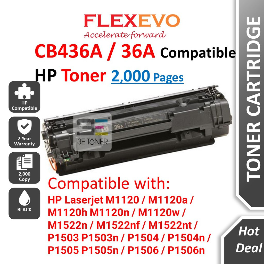 Compatible HP CB436A 36A 436 Toner for Laserjet P1503 P1505 P1506 M1120 ...