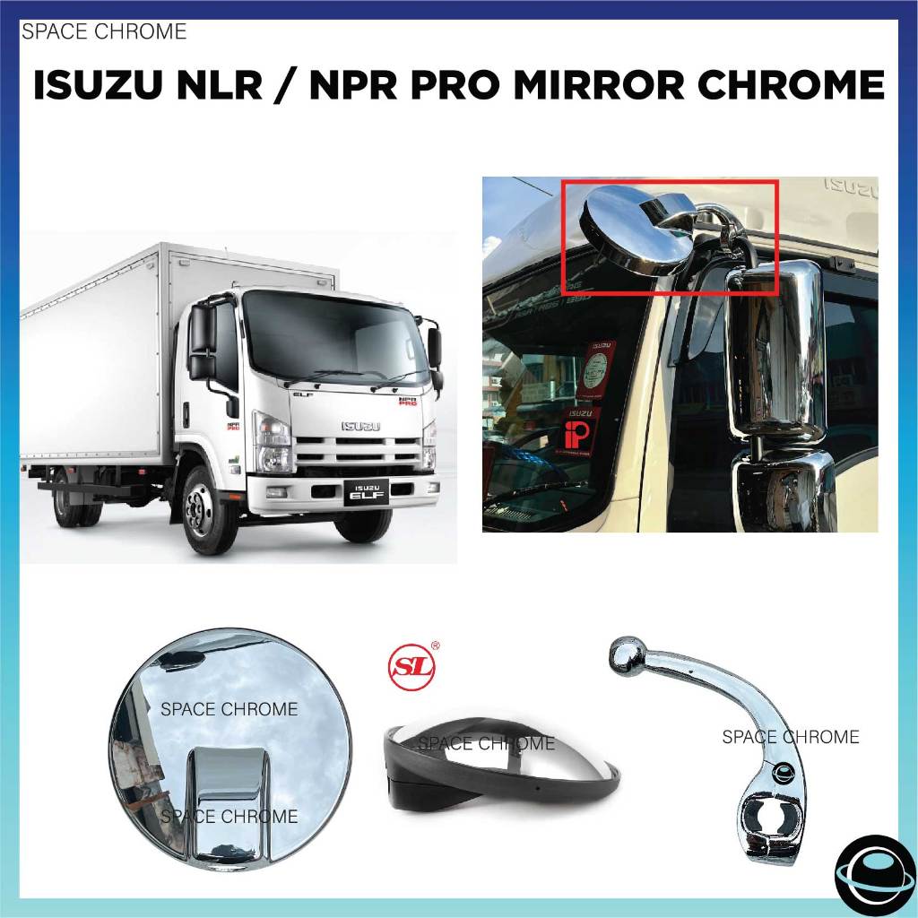 ISUZU NPR PRO NLR PRO FVR PRO 1TON ,3TON ROUND MIRROR CHROME HIGH ...