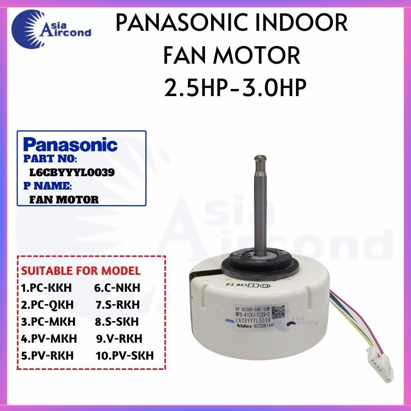 PANASONIC INDOOR FAN MOTOR 2.5HP-3.0HP (L6CBYYYL0039) | Shopee Malaysia