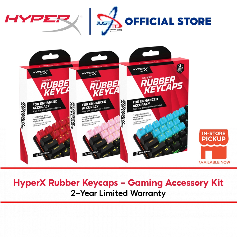 HyperX Rubber Keycaps Accessory Kit - Blue/Pink/Red | Shopee Malaysia