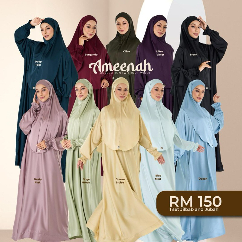 [nunha] AMEENAH| KHOWLA JUBAH SET| JUBAH HALIMA & ZULAIKHA| JILBAB NAJJAH | AWLA with Niqab ...