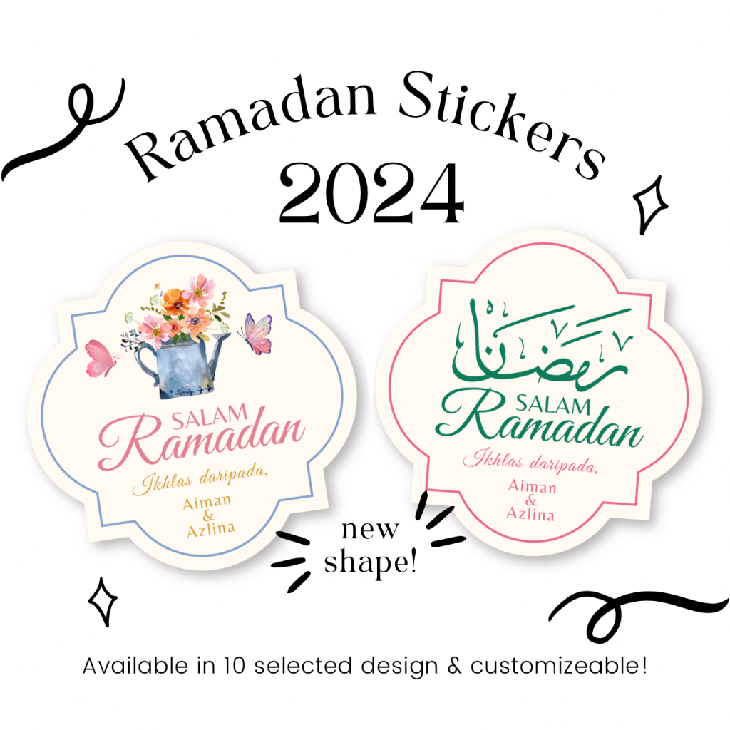 [ Customized ] 30pcs sticker salam Ramadan label islamic puasa | Shopee ...