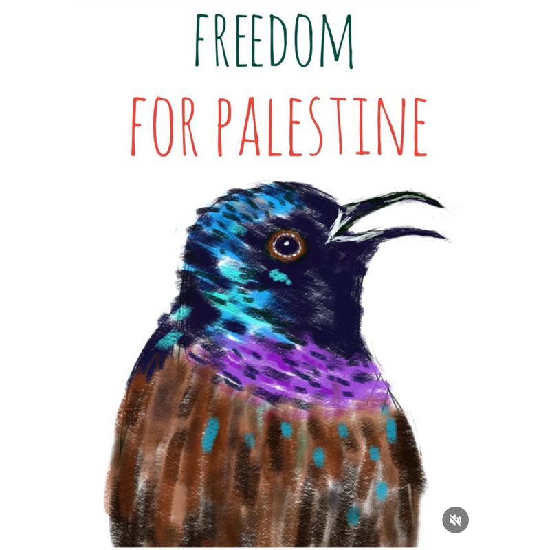 Freedom for Palestine Postcard (Palestinian Sunbird) | Shopee Malaysia
