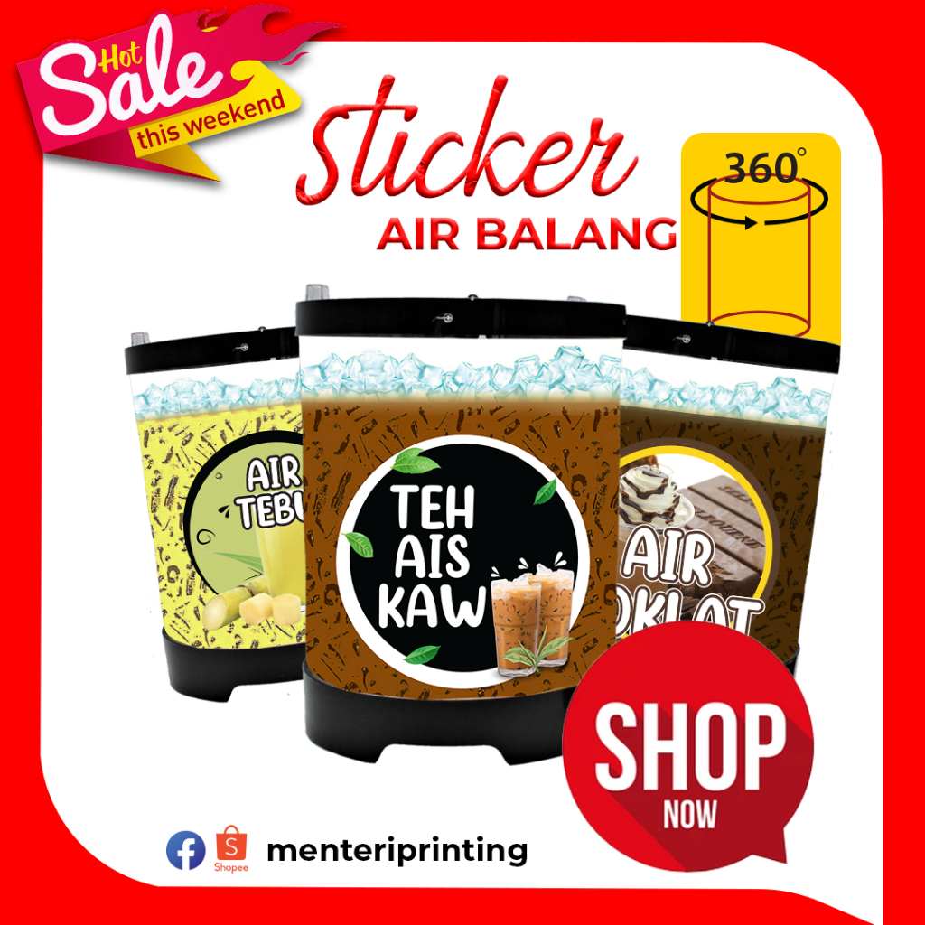STICKER AIR BALANG PENUH PELBAGAI JENIS (KELILING BALANG) | Shopee Malaysia