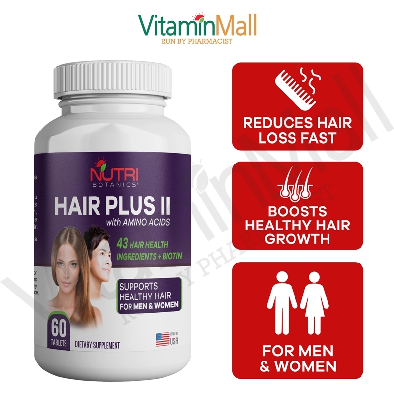 [Ship from Singapore] Hair Plus II with Amino Acid & Biotin - 43 Hair ...