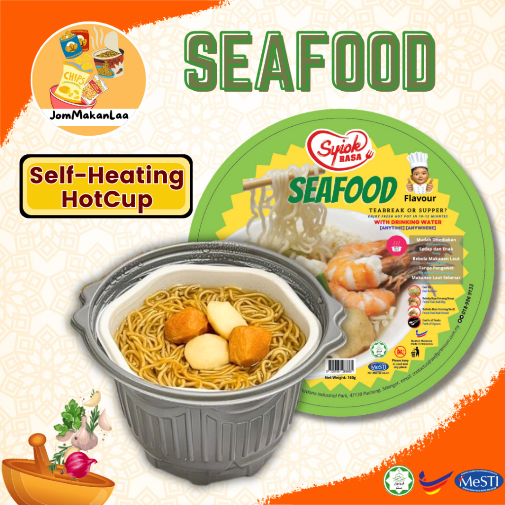 Syiok Rasa [Muslim Product] Seafood Self-Heating Hotcup - 160g | Shopee ...