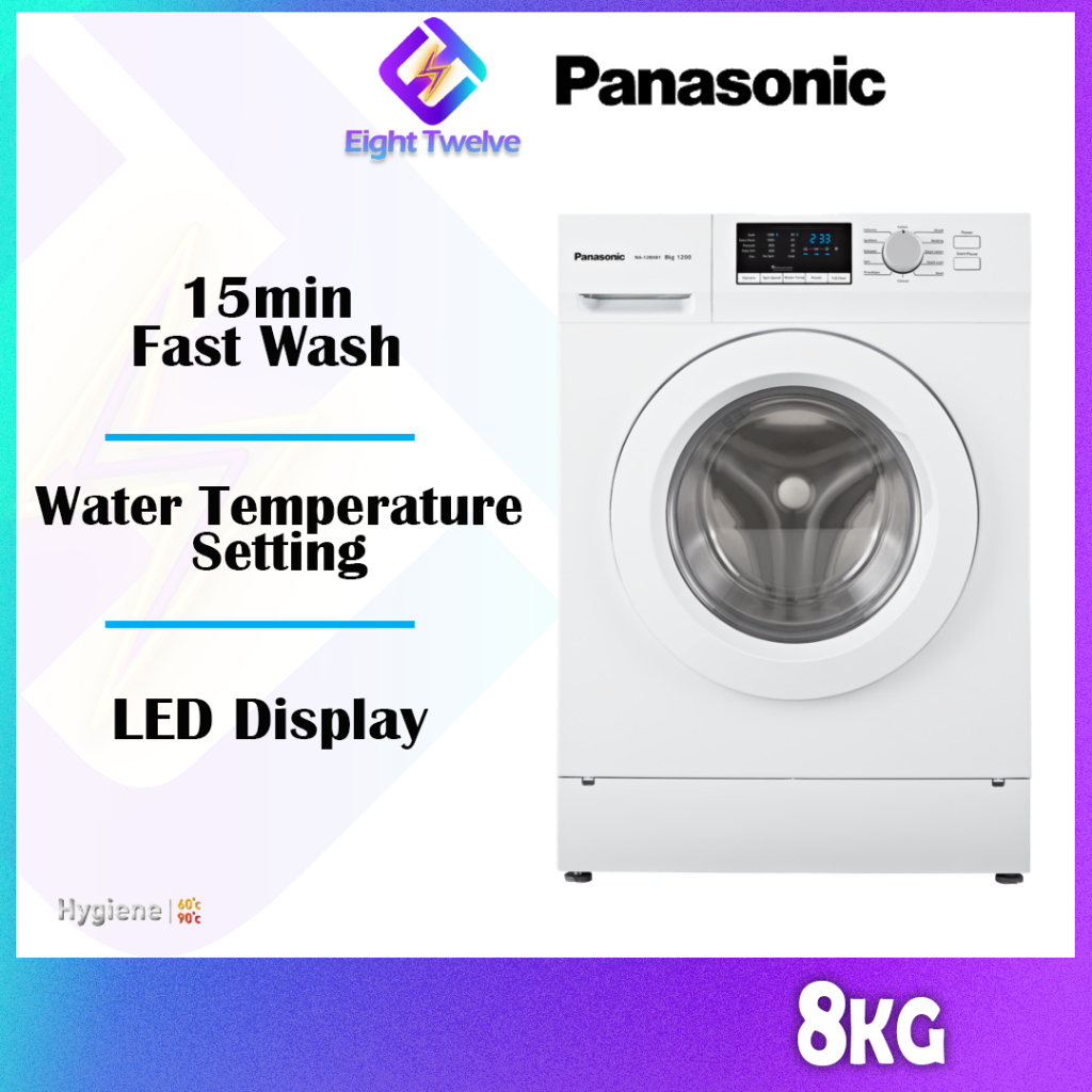 PANASONIC 7KG Front Load Washing Machine Basic Laundry Tub Clean Stainless Steel Washer Mesin ...